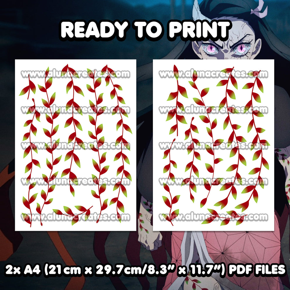 Nezuko Kamado - Demon Slayer | READY TO PRINT .PDF TATTOOS | FULL SET ...